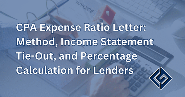 CPA Expense Ratio Letter: Method, Income Statement Tie-Out, and ...